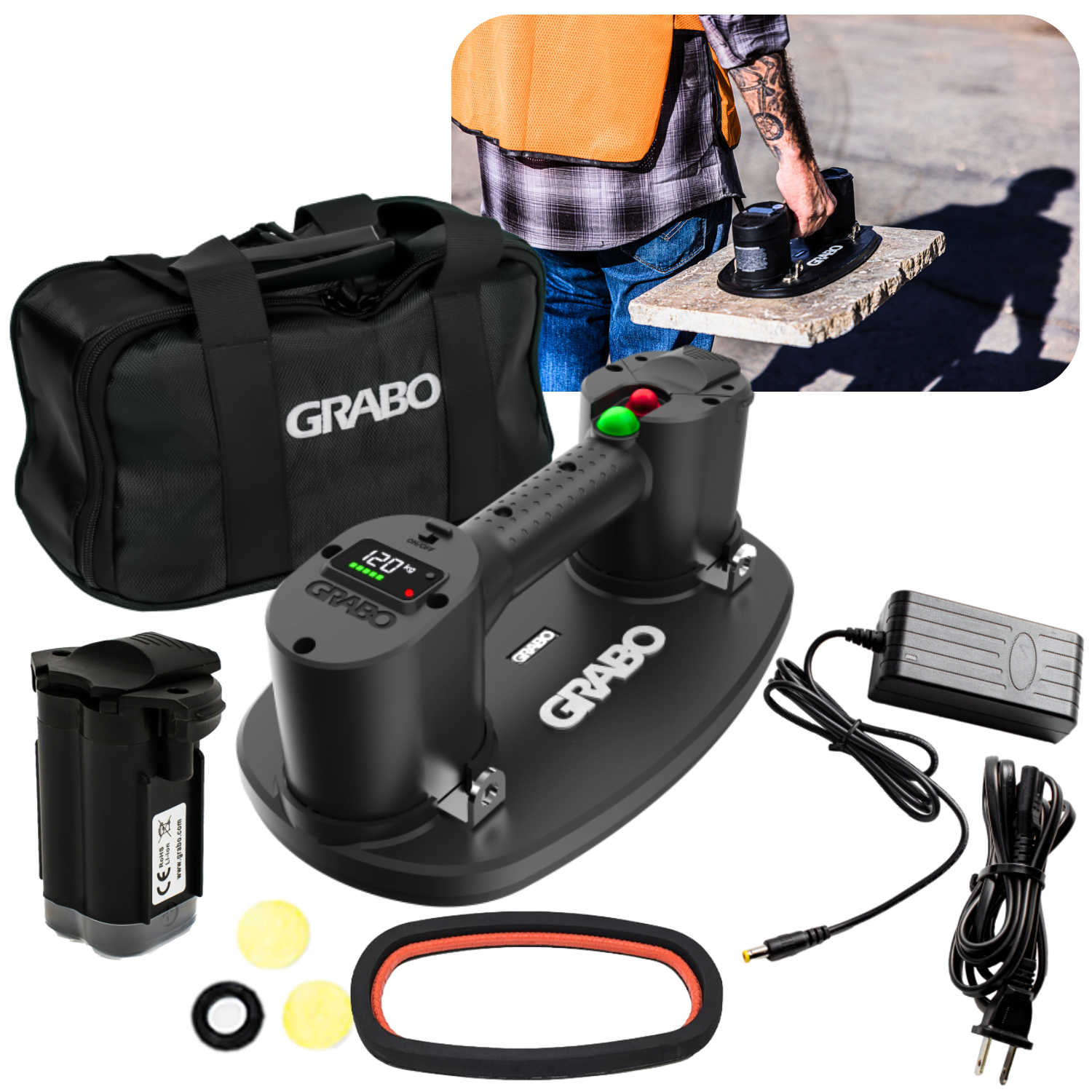 Grabo PRO-LIFTER 20 Chwytak próżniowy GP-1Li-FB-1S-EU - Rootex.pl